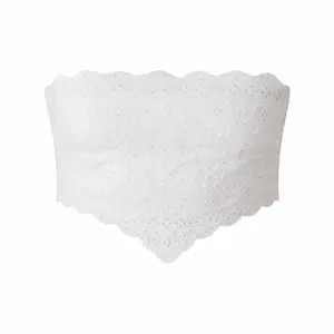MandiBreeze Lovisa Embroidered Cotton Strapless Top