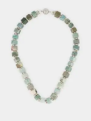 JULIETTA Cassandre Agate Beaded Necklace - Green