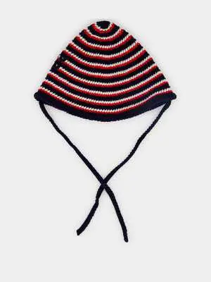 Miu Miu Striped Cotton Knit Hat