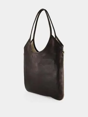 Miu Miu Coffee Ivy Leather Shoulder Bag - Brown