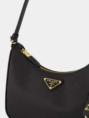 Prada Re-edition 2005 Mini Bag In Saffiano Leather - Black