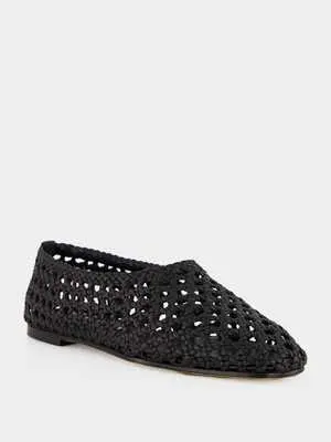EMME PARSONS Woven Nappa High Throat Ballet Flats