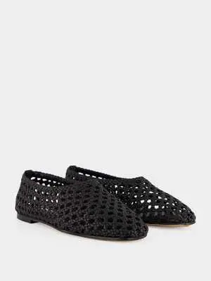 EMME PARSONS Woven Nappa High Throat Ballet Flats