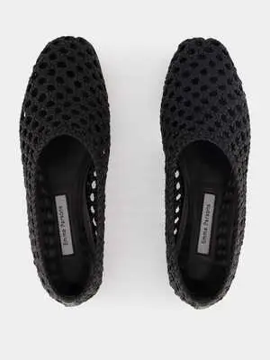 EMME PARSONS Woven Nappa High Throat Ballet Flats