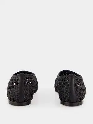 EMME PARSONS Woven Nappa High Throat Ballet Flats