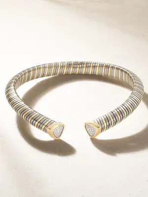 Marina B Trisola 18-karat Titanium And Diamond Necklace - Gold
