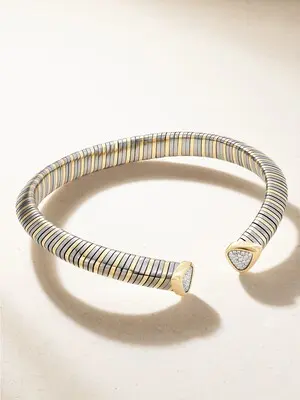 Marina B Trisola 18-karat Titanium And Diamond Necklace - Gold
