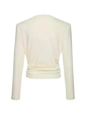 Magda Butrym Knotted Detail Long Sleeved Top