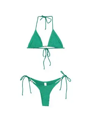 Bond Eye Ingrid Beaded Triangle Bikini - Green