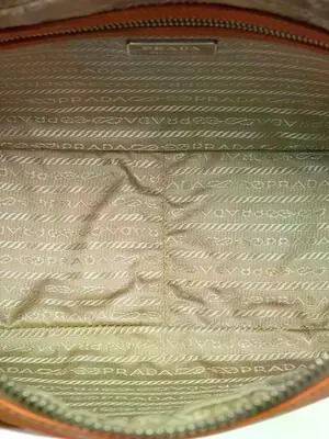 Prada Cinghiale Trimmed Canapa Handbag