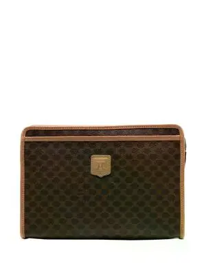 Celine Macadam Coated Canvas Clutch Bag