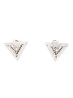 LOUIS VUITTON 2022 Essential V Stud Earrings - Silver