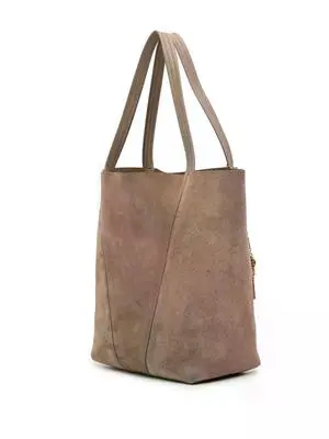 Chloé Suede Spin Tote Bag - Brown