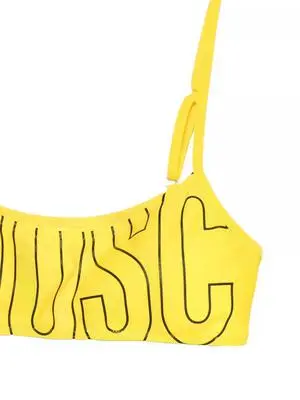 Moschino Print Bikini Top - Yellow