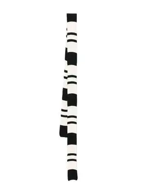 N°21 Striped Scarf - Black