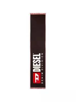 DIESEL® Biscotto Logo Jacquard Scarf - Black