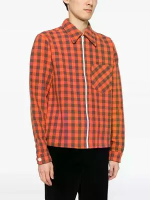 WALES BONNER Check-pattern Organic-cotton Jacket