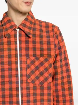 WALES BONNER Check-pattern Organic-cotton Jacket