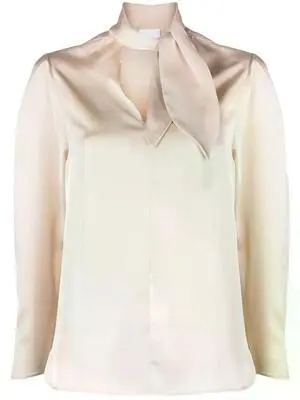MERCI Attached Scarf Blouse