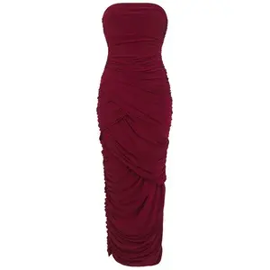 CELESTINE & MAE Meissa Midaxi Dress - Red
