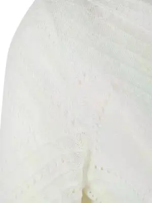 Ermanno Scervino White Pointelle Knit Top