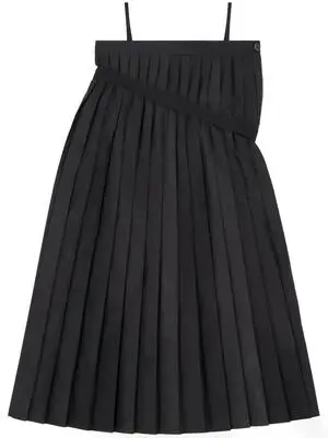 MAISON MARGIELA Pleated Midi Dress - Black