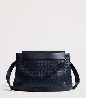 Bottega Veneta Andiamo Fold-over Messenger Bag - Blue