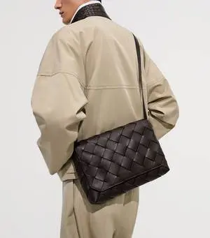Bottega Veneta Large Intreccio Diago Cross-body Bag - Brown