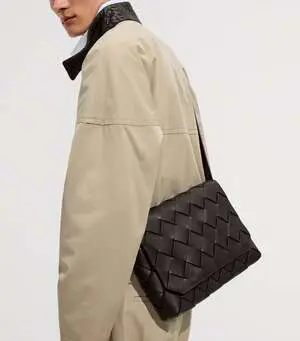 Bottega Veneta Large Intreccio Diago Cross-body Bag - Brown