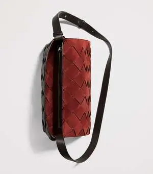 Bottega Veneta Large Intreccio Diago Cross-body Bag - Brown