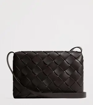 Bottega Veneta Large Intreccio Diago Cross-body Bag - Brown