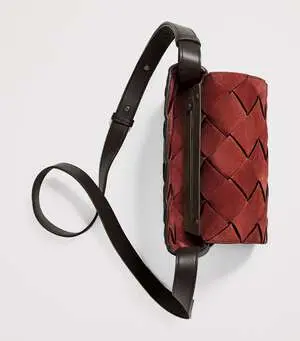 Bottega Veneta Intreccio Leather Cross-body Bag - Brown