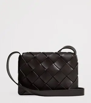 Bottega Veneta Intreccio Leather Cross-body Bag - Brown