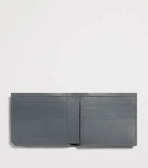 Bottega Veneta Intrecciato Leather Picolo Bifold Wallet - Grey