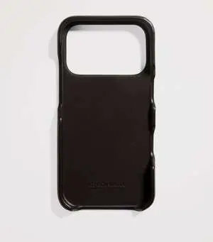 Bottega Veneta Leather Intrecciato Iphone 17 Pro Case