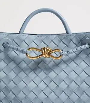 Bottega Veneta Small Suede Andiamo Top-handle Bag - Grey