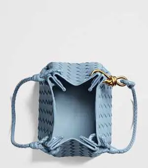 Bottega Veneta Small Leather Parachute Shoulder Bag - Grey