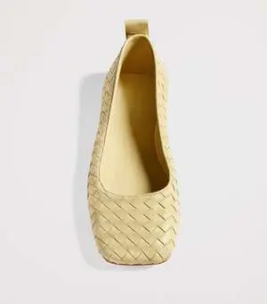 Bottega Veneta Lambskin Charlotte Ballet Flats - Yellow