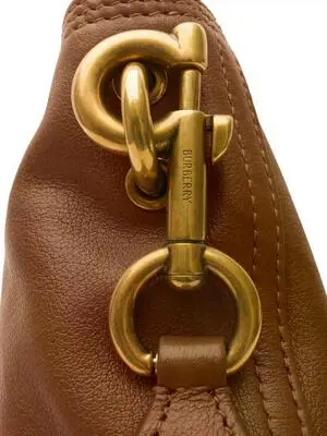 Burberry Mini B Clip Bucket Bag In Calf Leather - Brown