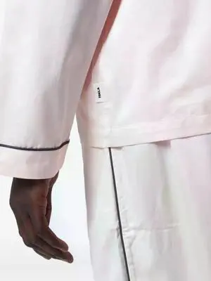 TEKLA Piping-detail Pajama Shirt
