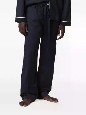 TEKLA Chelsea Piped Pajamas - Blue