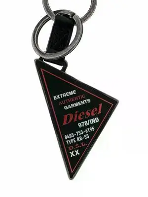 DIESEL® Logo Print Triangle Keychain