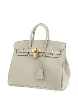 Hermès Birkin 25 Handbag In Light Togo Leather - Grey