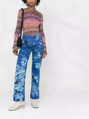 Paula Canovas Del Vas Graphic-print Denim Jeans