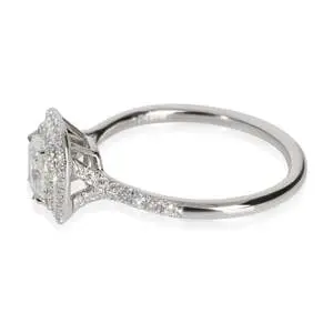 Tiffany & Co. 1.07 Ct Cushion Diamond Double Halo Engagement Ring
