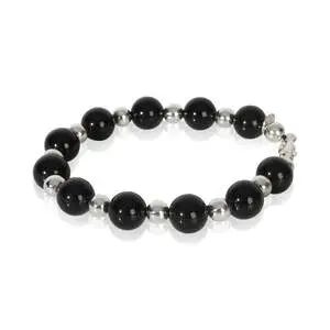 Tiffany & Co. Sterling Silver Onyx Bead Bracelet - Sterling_silver