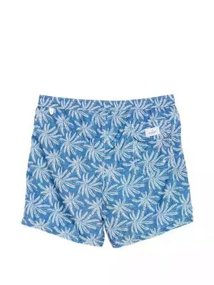 BARBA NAPOLI Palm Print Swim Shorts