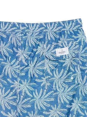 BARBA NAPOLI Palm Print Swim Shorts