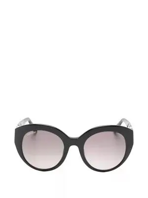 SWAROVSKI Crystal-embellished Round-frame Sunglasses - Black