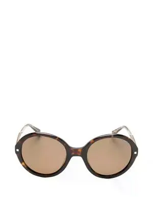 POLAROID Tortoiseshell-effect Round-frame Sunglasses - Brown